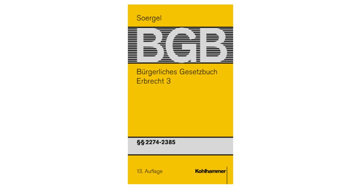 Soergel | Bürgerliches Gesetzbuch mit Einführungsgesetz und ...