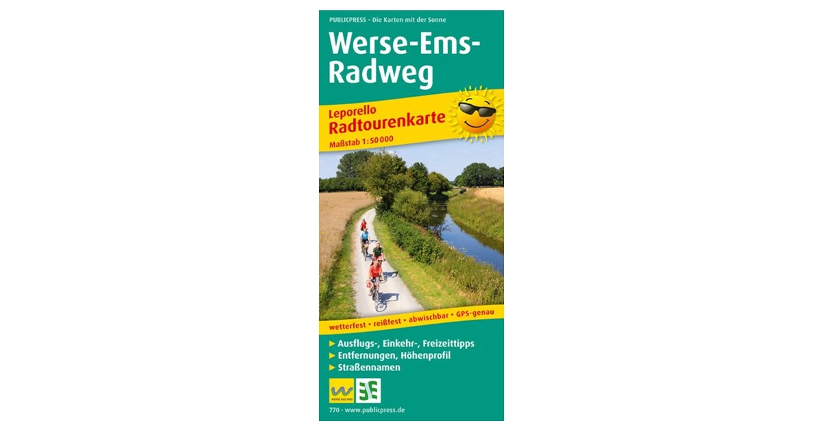Radtourenkarte Werse-Ems-Radweg 1 : 50 000 in Leporello-Falzung | 1. Auflage | 2015 | beck-shop.de