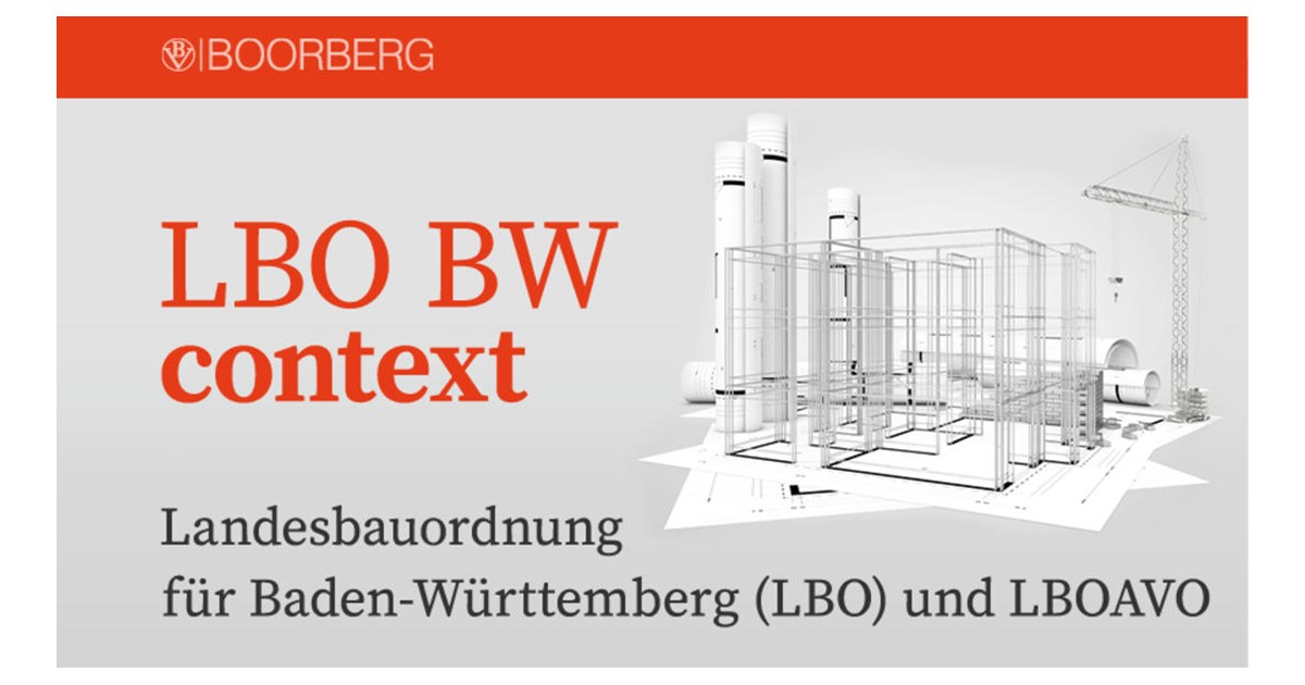 Landesbauordnung für Baden-Württemberg (LBO) und LBOAVO context | 1. Auflage | | beck-shop.de