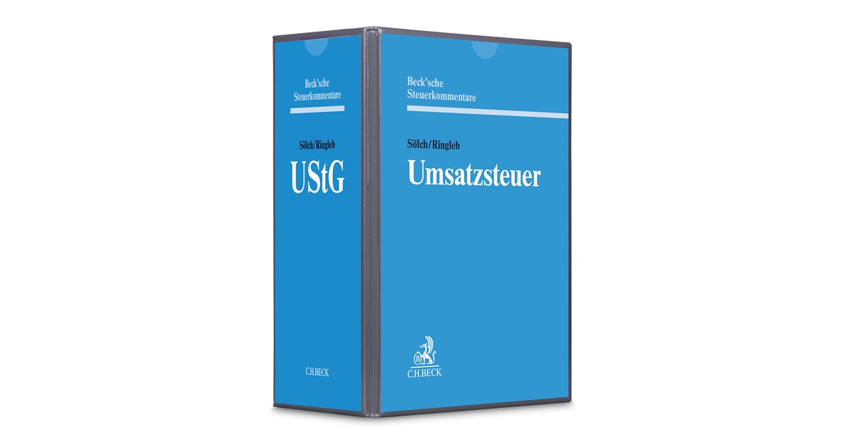 Sölch / Ringleb | Umsatzsteuergesetz: UStG | 105. Auflage | 2025 | beck ...