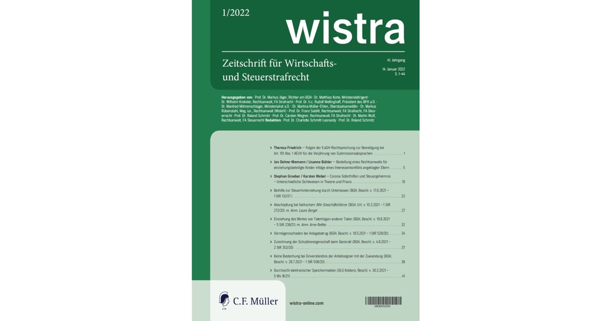 wistra | 37. Auflage | 2025 | beck-shop.de