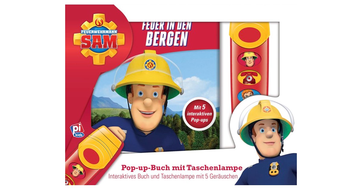 Feuerwehrmann Sam - Feuer in den Bergen - Pop-up-Buch mit Taschenlampe ...