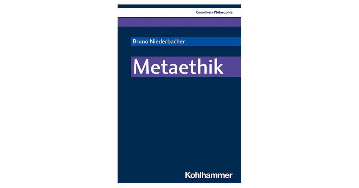 Niederbacher | Metaethik | 1. Auflage | 2021 | beck-shop.de