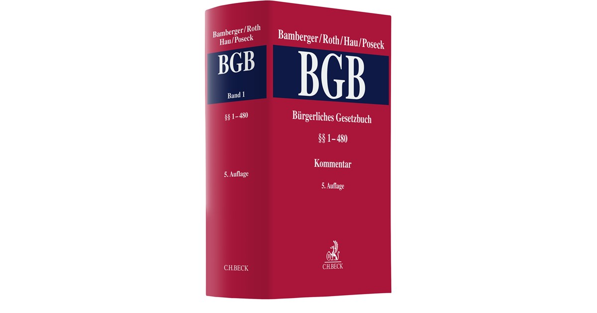 Bamberger / Roth | Bürgerliches Gesetzbuch: BGB, Band 1: §§ 1-480 | 5. Auflage | 2023 | beck-shop.de