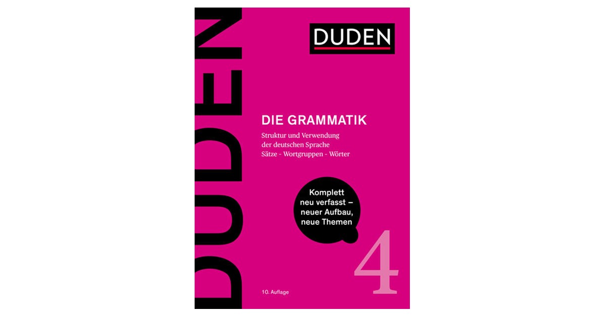 Duden - Die Grammatik | 10. Auflage | 2022 | beck-shop.de