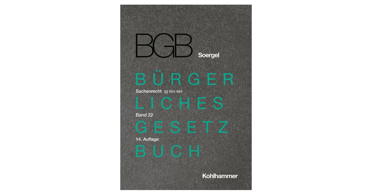 Soergel (Begr.) | Kommentar zum Bürgerlichen Gesetzbuch mit ...