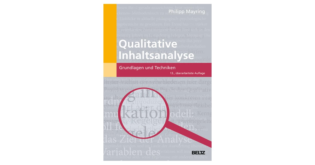 Mayring | Qualitative Inhaltsanalyse | 13. Auflage | 2022 | beck-shop.de