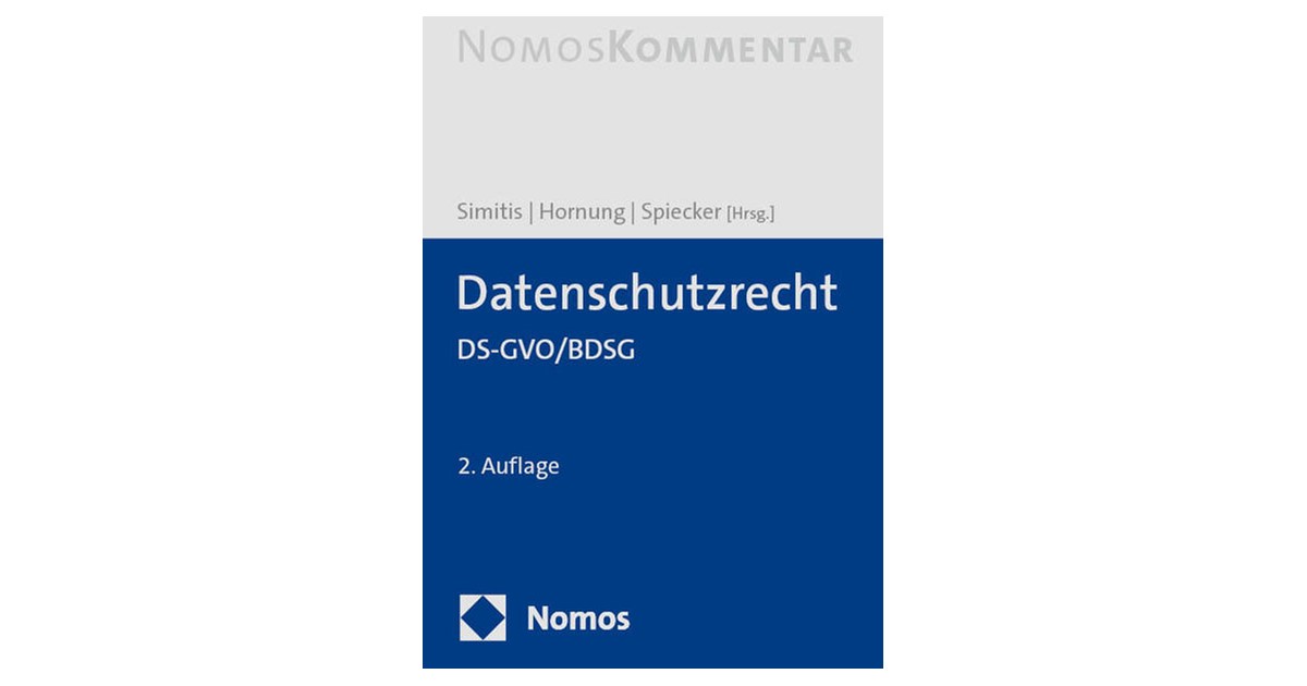 Simitis / Hornung | Datenschutzrecht | 2. Auflage | 2025 | beck-shop.de