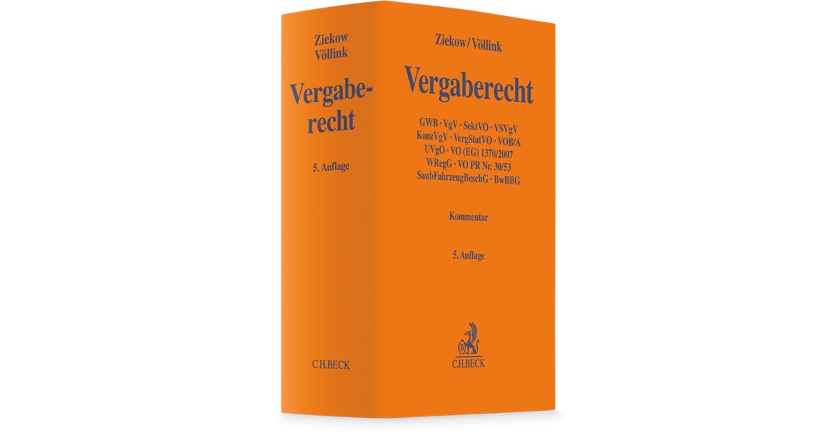 Ziekow / Völlink | Vergaberecht | 5. Auflage | 2024 | beck-shop.de