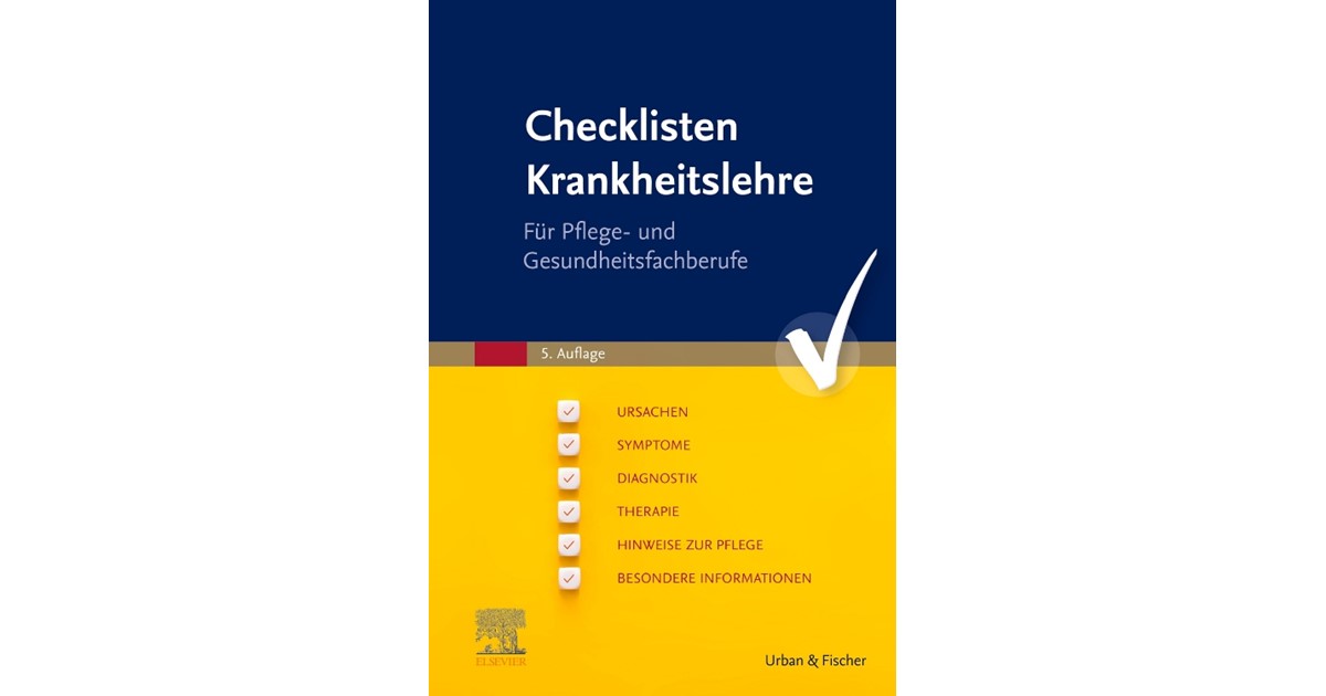 Amschlinger / Elsevier Gmbh | Checklisten Krankheitslehre | 5. Auflage | 2024 | beck-shop.de