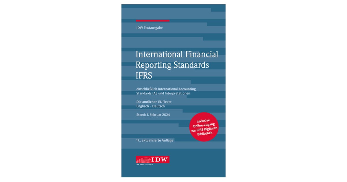 International Financial Reporting Standards IFRS | 17. Auflage | 2024 ...