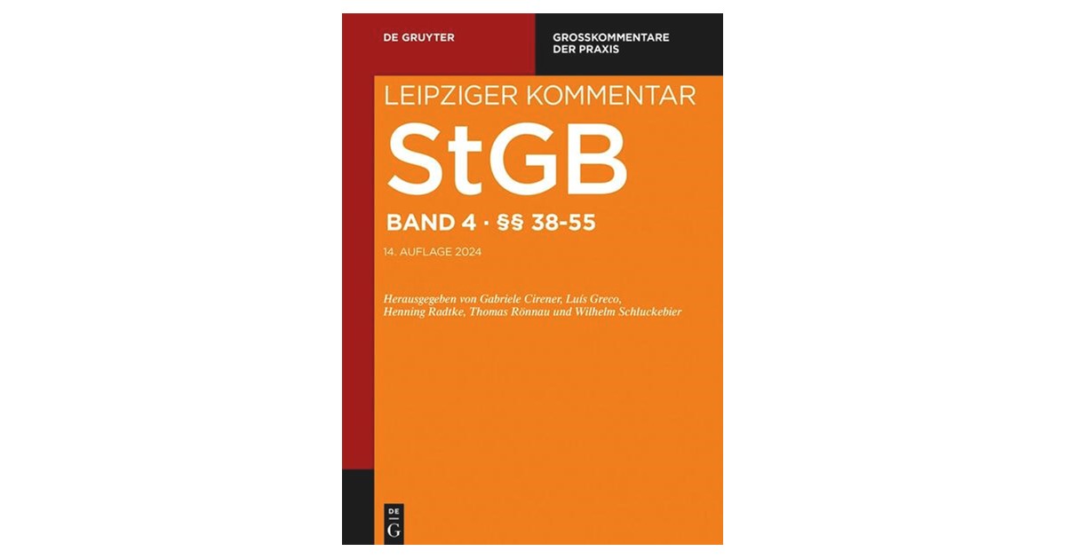 Grube / König | Leipziger Kommentar Strafgesetzbuch: StGB, Band 4 ...