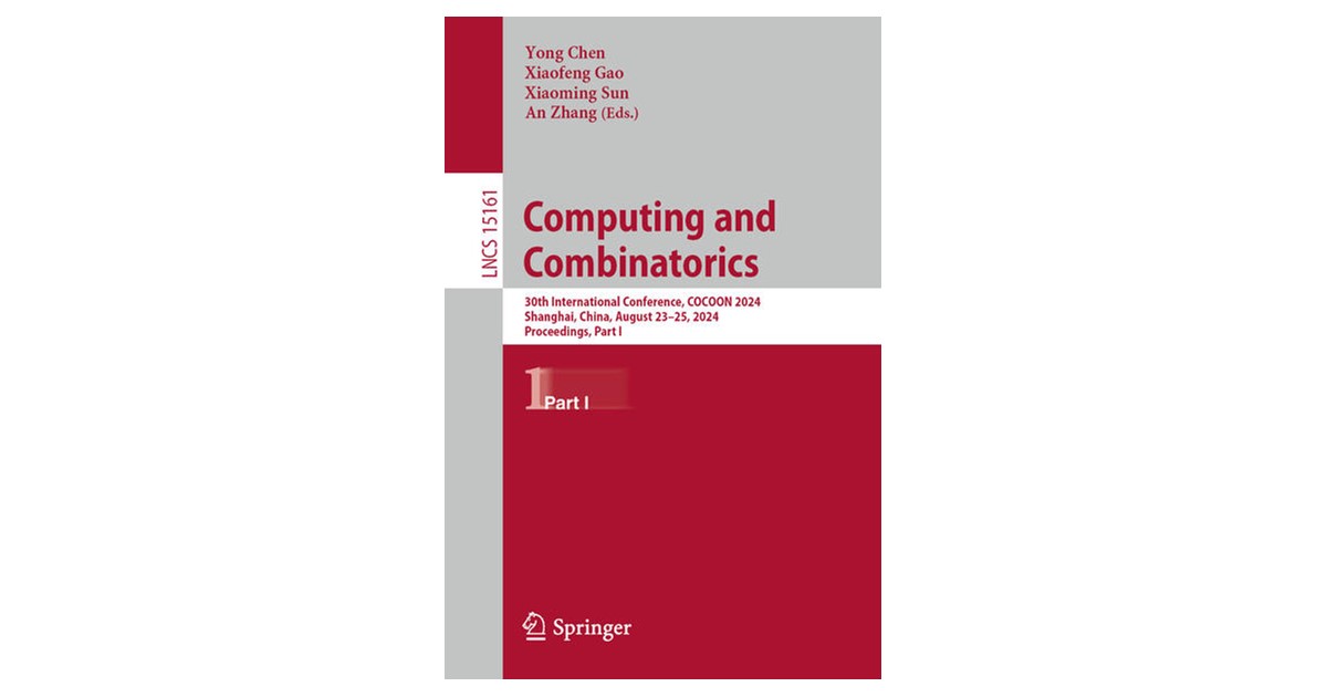 Chen / Gao | Computing and Combinatorics | 1. Auflage | 2025 | beck-shop.de