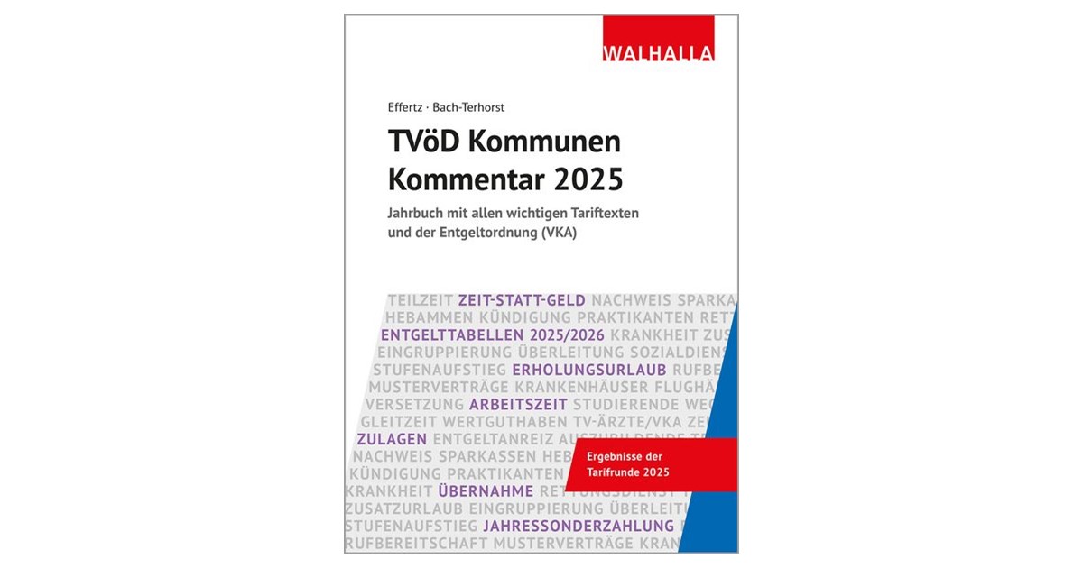 Effertz / Bach-Terhorst | TVöD Kommunen Kommentar 2025 | 1. Auflage ...