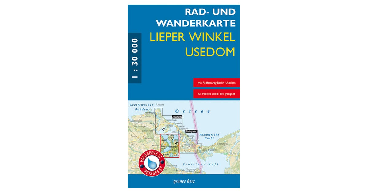 Rad- und Wanderkarte Lieper Winkel, Usedom | 11. Auflage | 2025 | beck ...