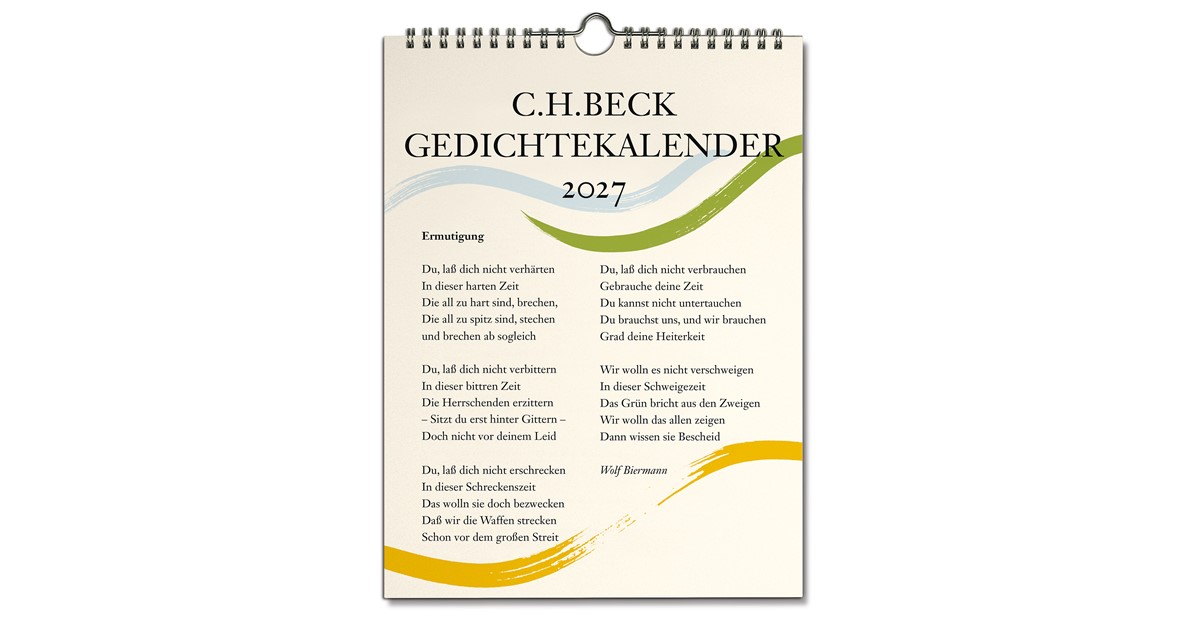 C.H. Beck Gedichtekalender | 1. Auflage | 2026 | beck-shop.de