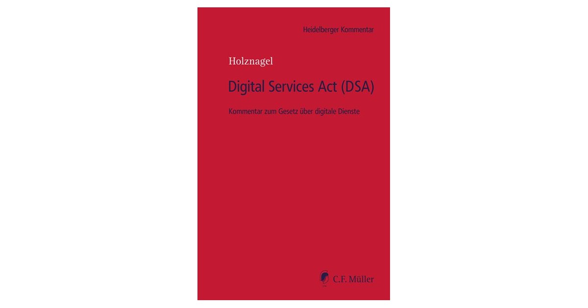 Holznagel / Baade | Digital Services Act (DSA) | 1. Auflage | 2026 ...